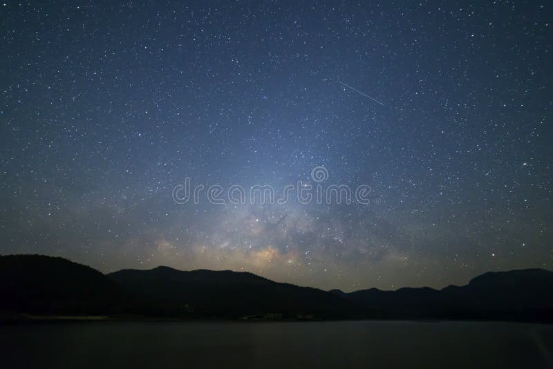 Peaceful Starry Night Sky Background Stock Image - Image of blue ...