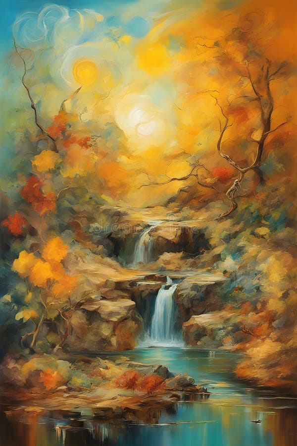 The Peaceful State of Mind Abstract Art Stock Illustration ...