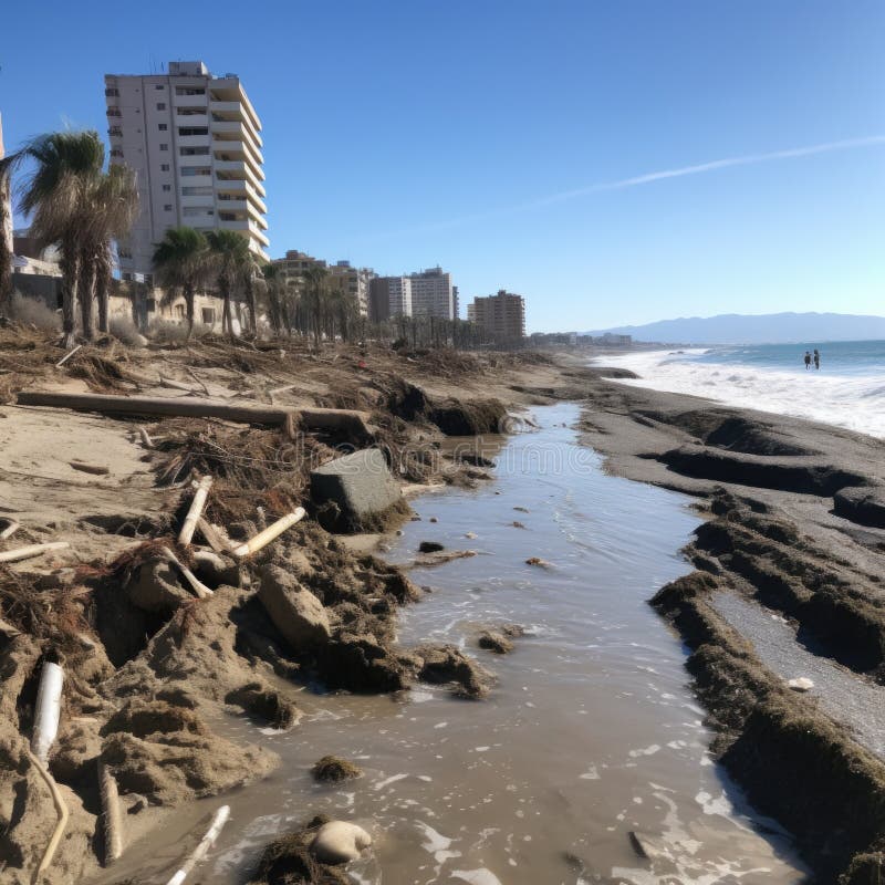 Peaceful Stream Flowing through Sandy Beach, Ideal for Nature ...