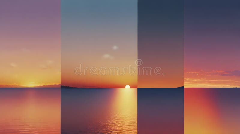 A Peaceful Sunset Gradient with Soft Color Transitions Stock ...
