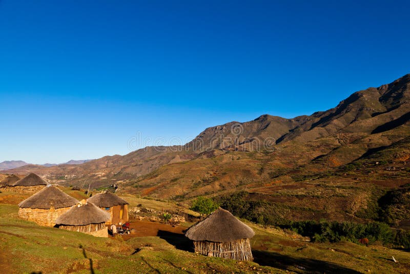 Peaceful Village in Beautiful Light Stock Photo - Image of africa, dawn ...