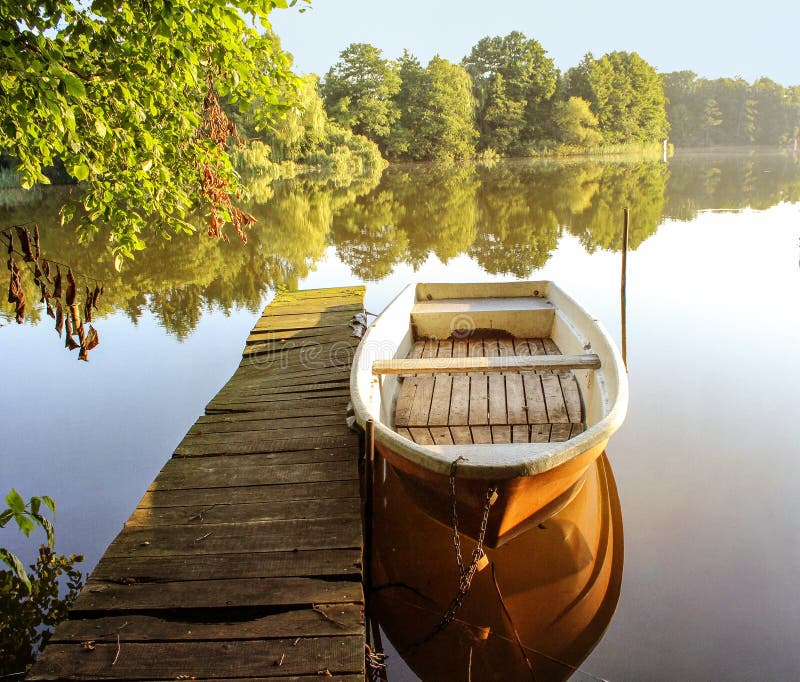 Peaceful stock image. Image of boat, mornings, relax - 90453413