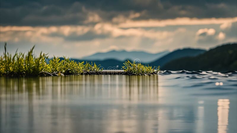Peaceful Water Reflection stock video. Video of distant - 347302457