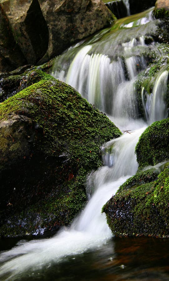Peaceful waterfalls stock image. Image of moist, layered - 4916445