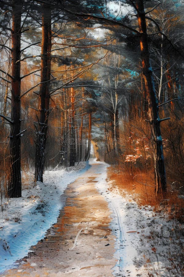 A Peaceful Winter Scene, Perfect for Seasonal Designs Stock Image ...