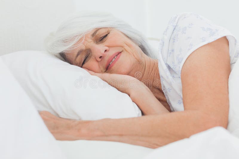 Peaceful woman sleeping stock photo. Image of duvet, home - 32233064