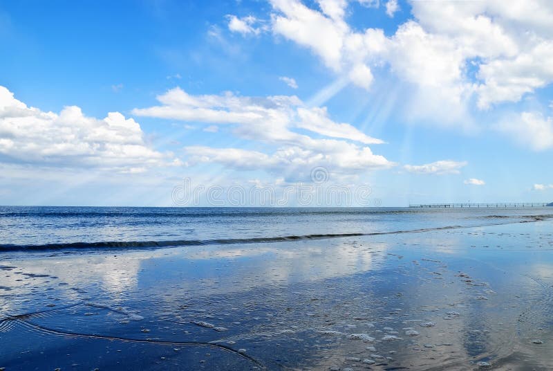 Peacefull sea stock image. Image of cloud, sunset, weather - 22183853