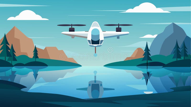 The Peacefulness of a Serene Lake is Momentarily Interrupted As an ...