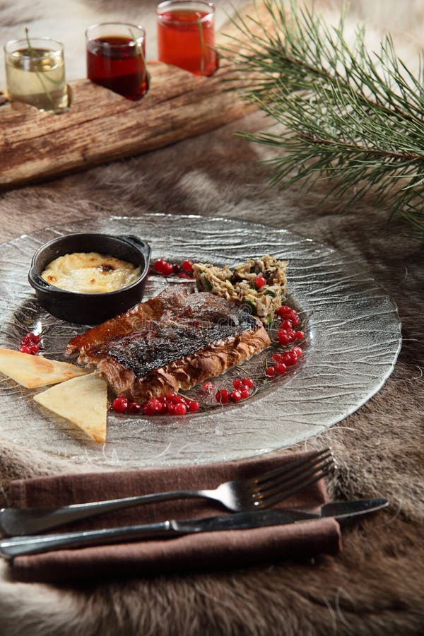 Peaces of Meat with Garnish Stock Photo - Image of gourmet, food: 29424034