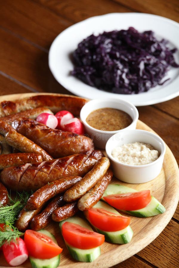 Peaces of Meat with Garnish Stock Photo - Image of board, roast: 29425618