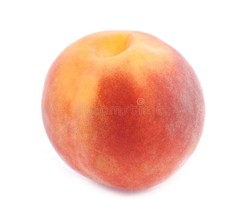 Ripe Fresh Whole Peach Isolated on White Stock Image - Image of healthy ...