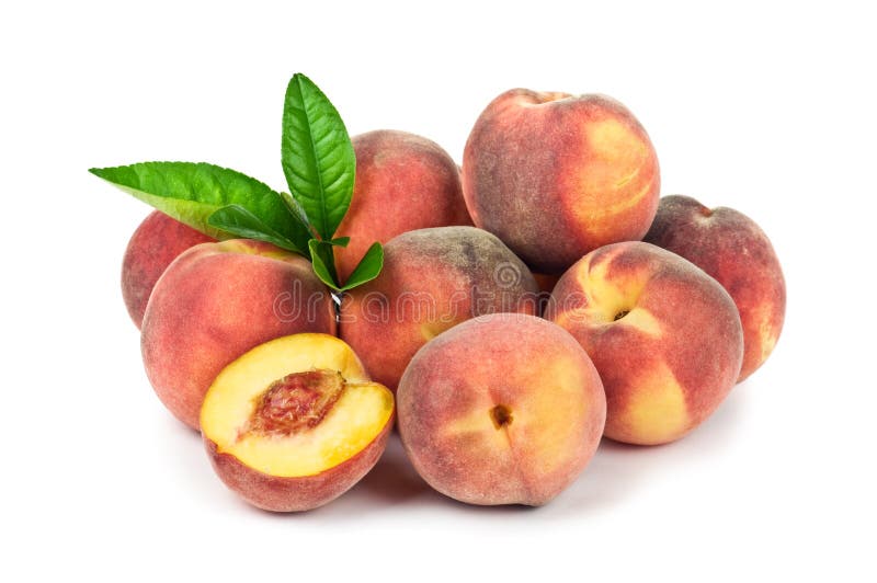 Peach stock image. Image of eating, background, white - 27051995