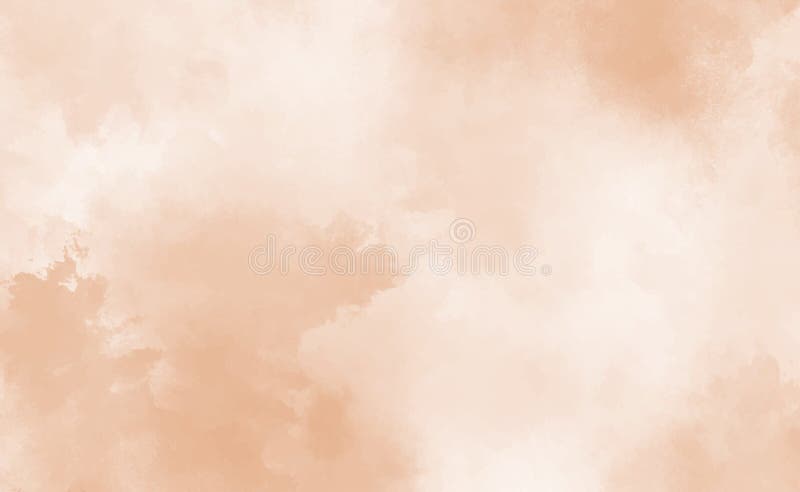 Peach Abstract Watercolor Texture Background. Vector Beige Watercolour ...