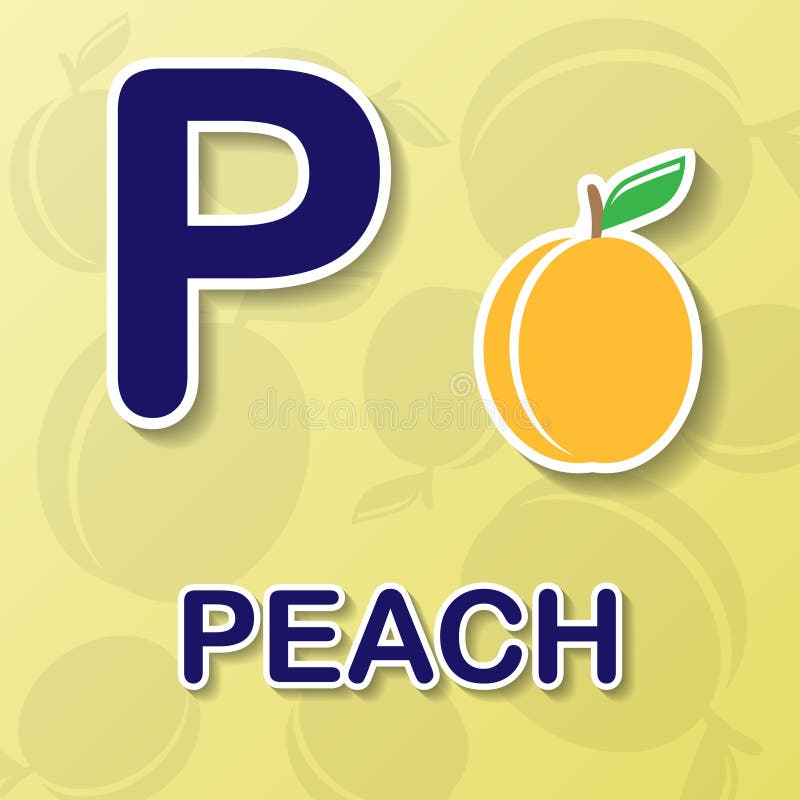 Peach alphabet background stock vector. Illustration of abstract - 90346703