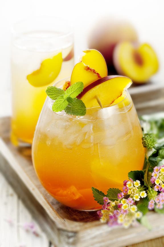 Peach cocktail stock image. Image of sweet, alcohol, vertical - 17124287