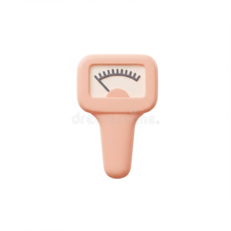 Peach Colored Analog Meter 3D Render Stock Illustration - Illustration ...