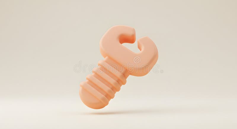 Peach Colored 3D Rendered Claw Graphic Design Element on Beige ...
