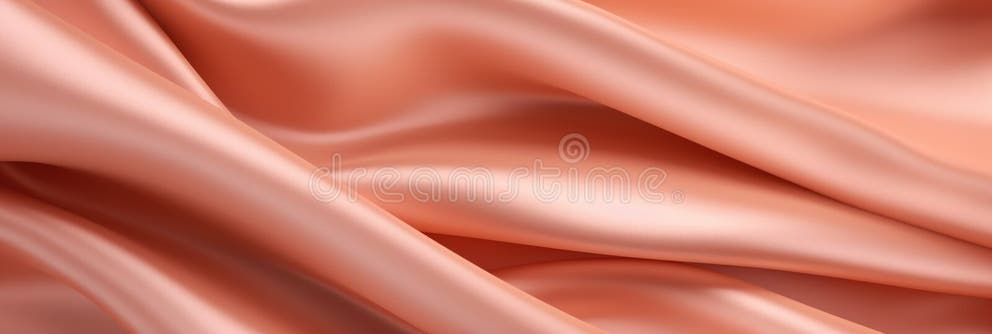 Peach-colored Fabric with Soft Folds Stock Illustration - Illustration ...
