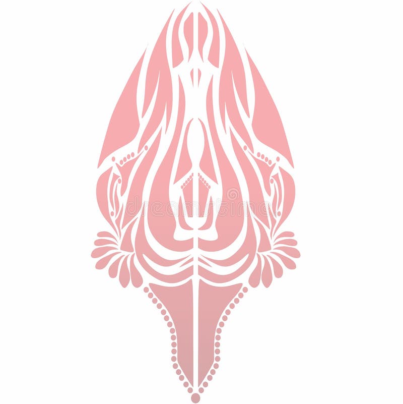 Peach Colour Vector Graphic Design with White Background Illustrate ...