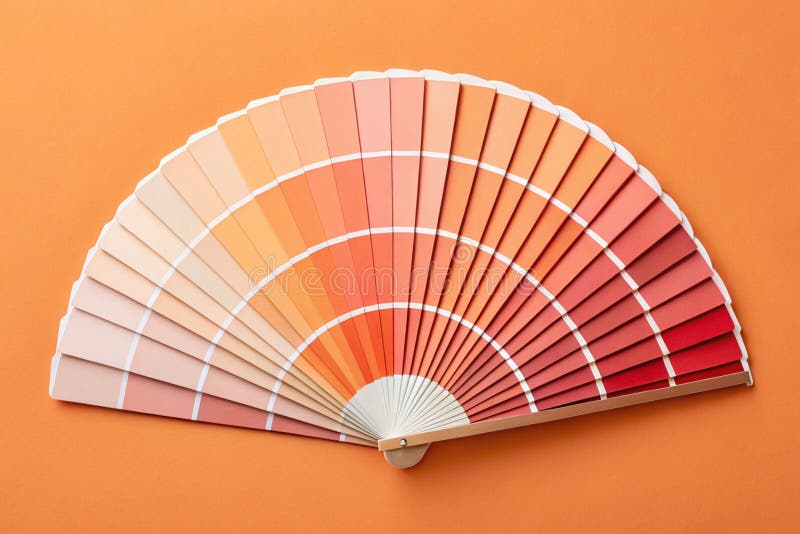 Peach and Coral Color Palette Fan - Generated by Ai Stock Illustration ...