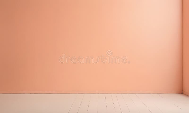 Peach Corner for Product Display, Minimalist Interior Design, Blank ...