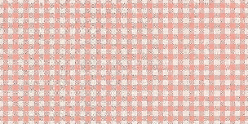 Peach and Cream Gingham Pattern Seamless Texture for Fabric Design ...