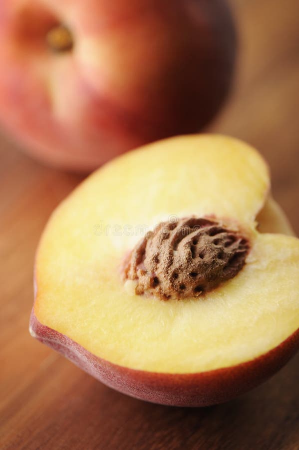 Peach cut in half stock photo. Image of fruit, food, healthy - 29461942