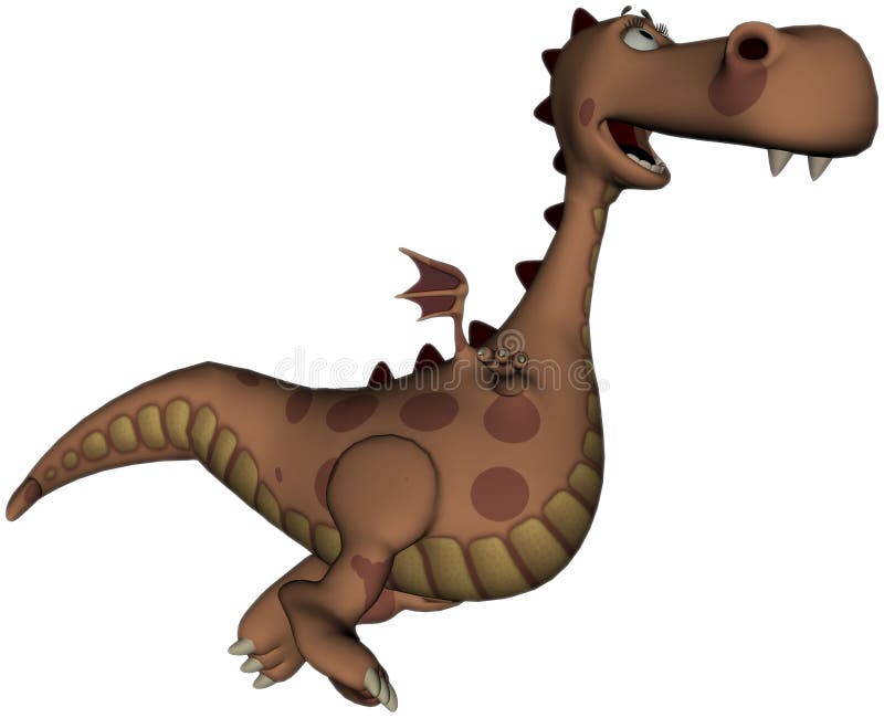 Peach Dragon Sitting stock illustration. Illustration of cute - 12130770