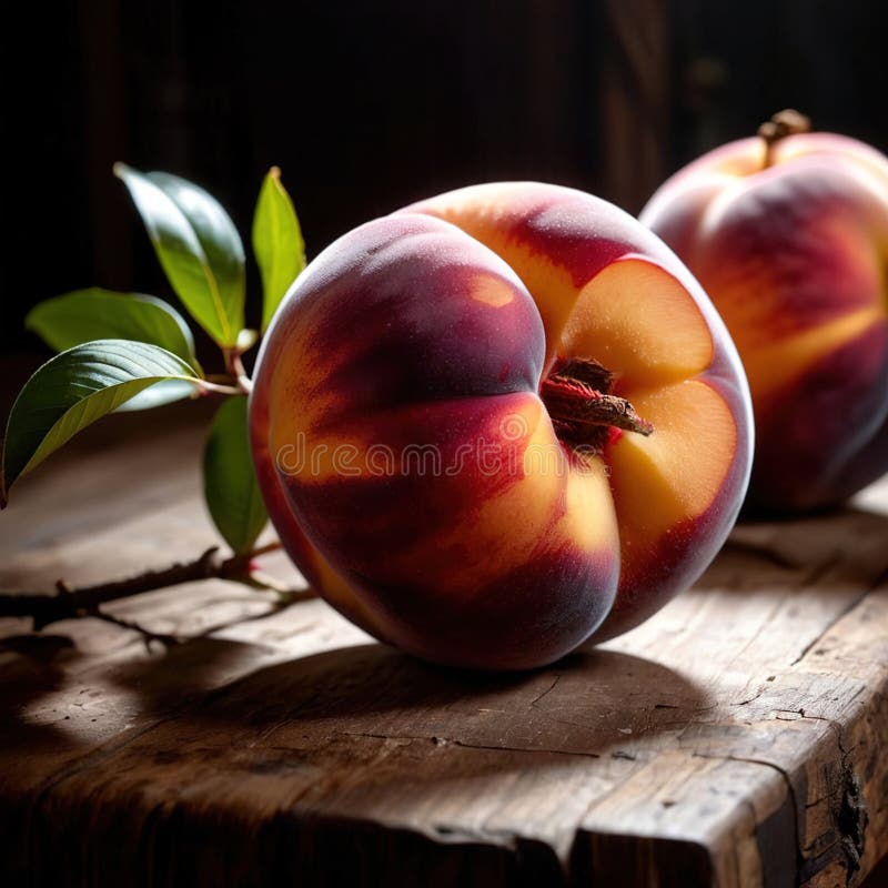 Peach Fresh Raw Organic Fruit Stock Illustration - Illustration of ...