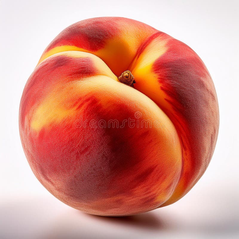 Peach Fruit. Fruit Concept with Peaches Close Up on White Stock ...