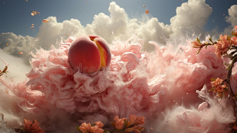 Peach Fuzz, Color of the 2024 Year, Abstract Design Stock Illustration ...