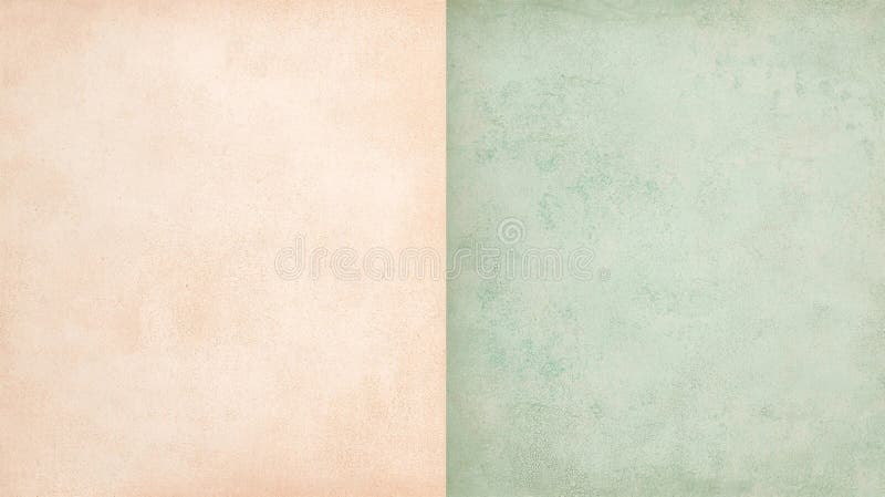 Peach and Green Textured Background Creating a Split Screen Effect ...