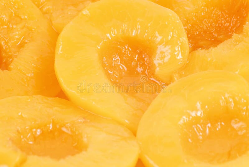 Peach Halves in Light Syrup Stock Photo - Image of drops, statue: 8262794