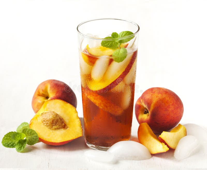 Peach Iced Tea stock photo. Image of healthy, fruit, beverage - 55297032