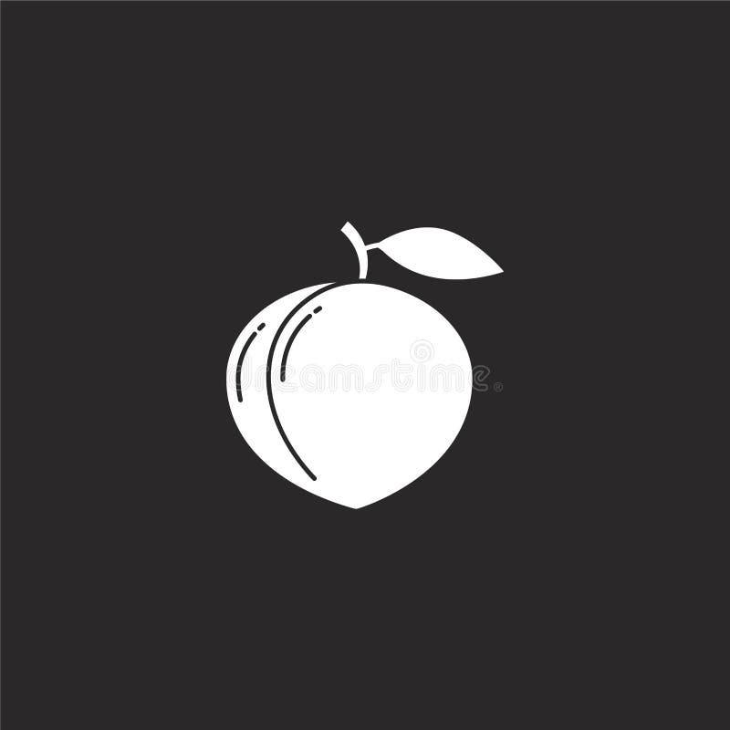 Peach Icon. Filled Peach Icon for Website Design and Mobile, App ...