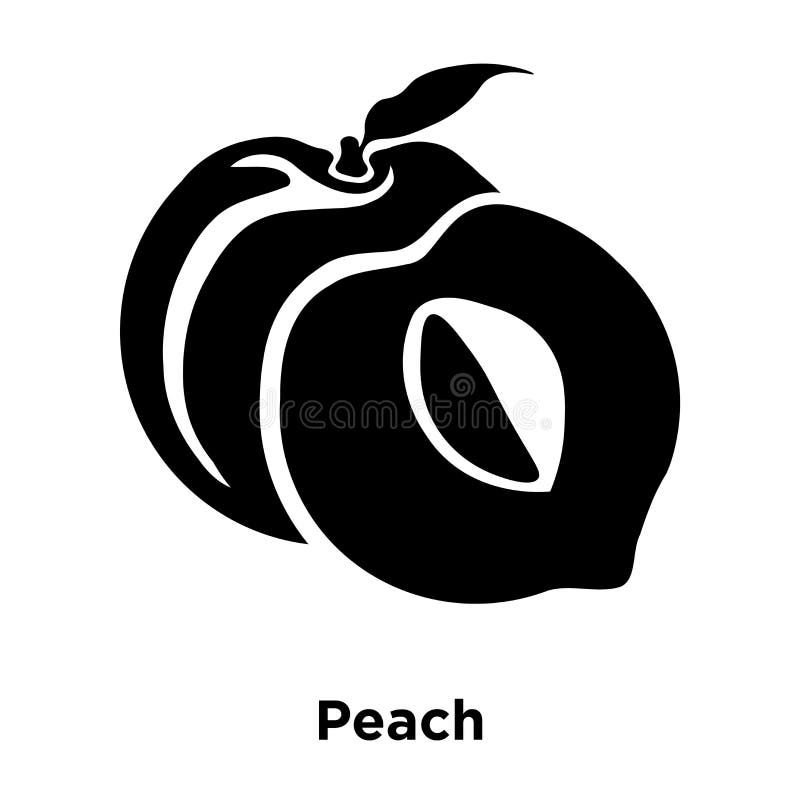 Peach Icon Vector Isolated on White Background, Logo Concept of Stock ...