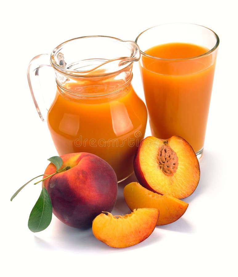Peach juice in a bottle stock photo. Image of freshness - 35148428