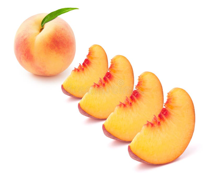 Peach Fruits with Leaf Isolated on White Background Stock Image - Image ... Peach Fruits with Leaf Isolated on White Background Stock Image - Image ...