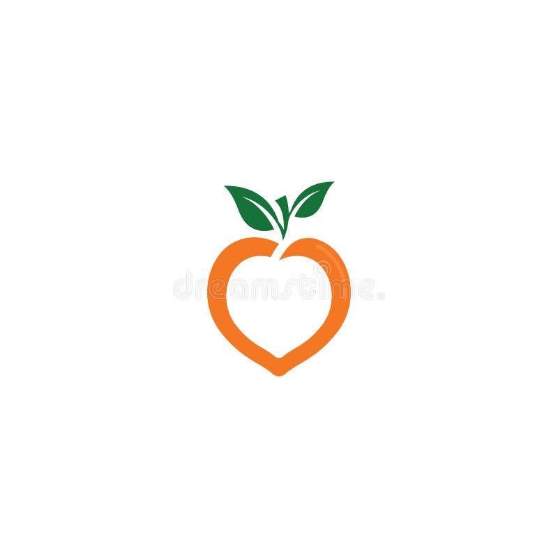 Peach Logo Fruit Vector Icon. Stock Vector - Illustration of health ...