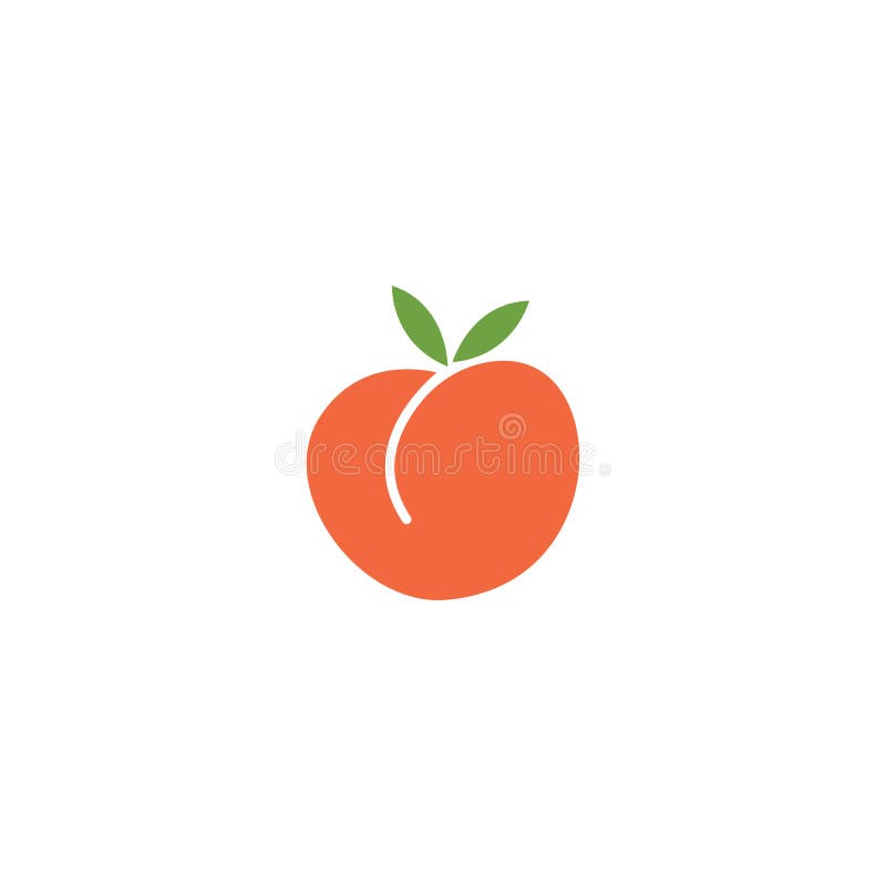Peach Logo Fruit Vector Icon. Stock Vector - Illustration of strawberry ...