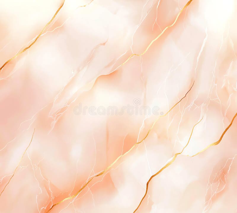 Peach Marble Texture with Golden Lines Creating Elegant and Luxurious ...