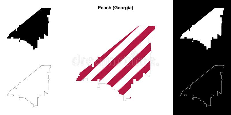 Peach outline map stock vector. Illustration of region - 323870238