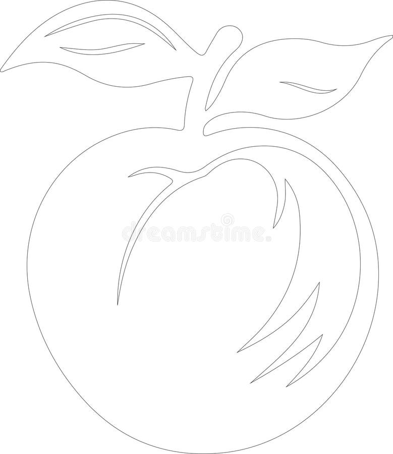 Peach Outline Silhouette Generative Ai Stock Vector - Illustration of ...