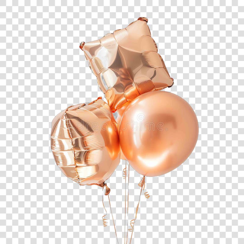 Peach Rectangular Shaped Foil Balloon Stock Illustration - Illustration ...