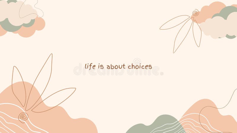Peach Simple Quote Abstract Desktop Wallpaper Stock Illustration ...