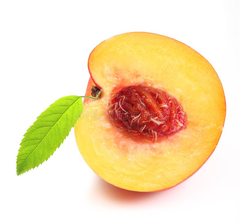 Peach slice stock image. Image of portion, piece, seeds - 33043751