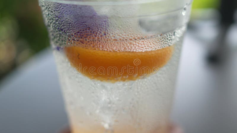 Peach slice in soda stock footage. Video of cool, fresh - 326477732