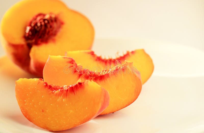 Peach slices stock photo. Image of slices, orange, coral - 43461610