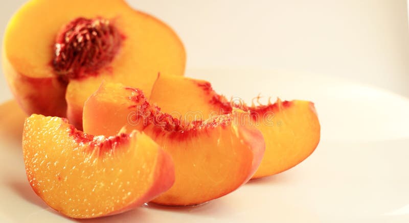 Peach slices stock photo. Image of orange, healthy, peaches - 43461684