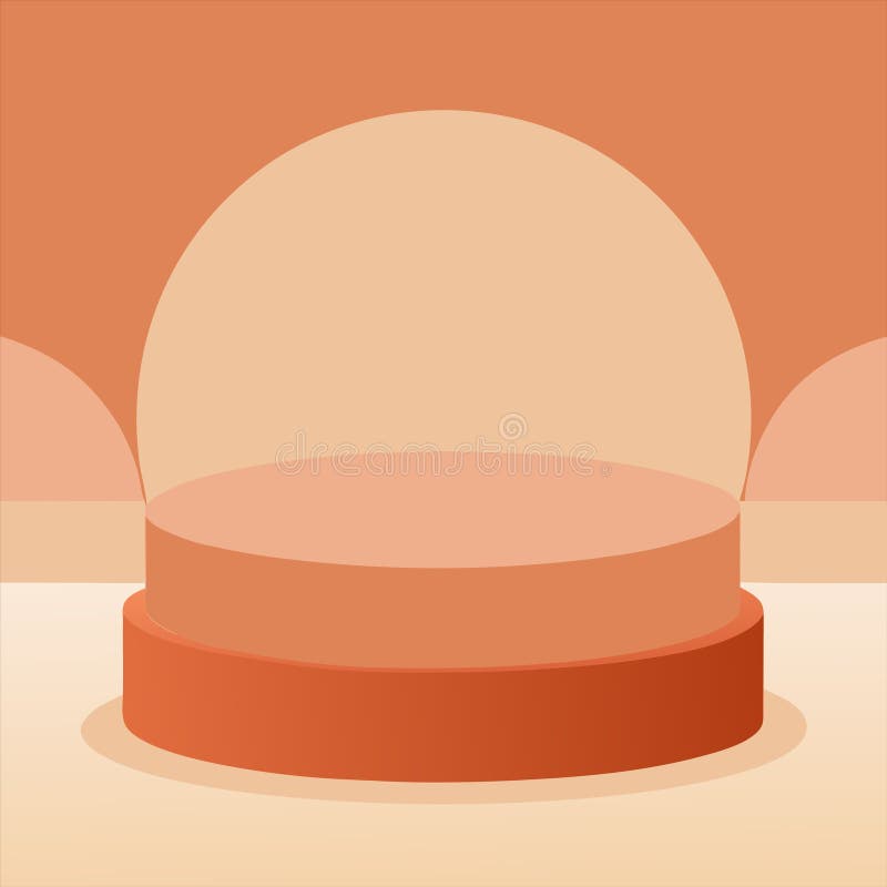 Peach Stage with Dome and Circular Platform for Product Display Use ...